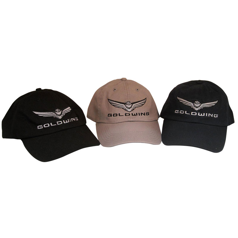New Style Gold Wing Logo Hat w/Silver Embroidery - LilleRolf's MC Shop