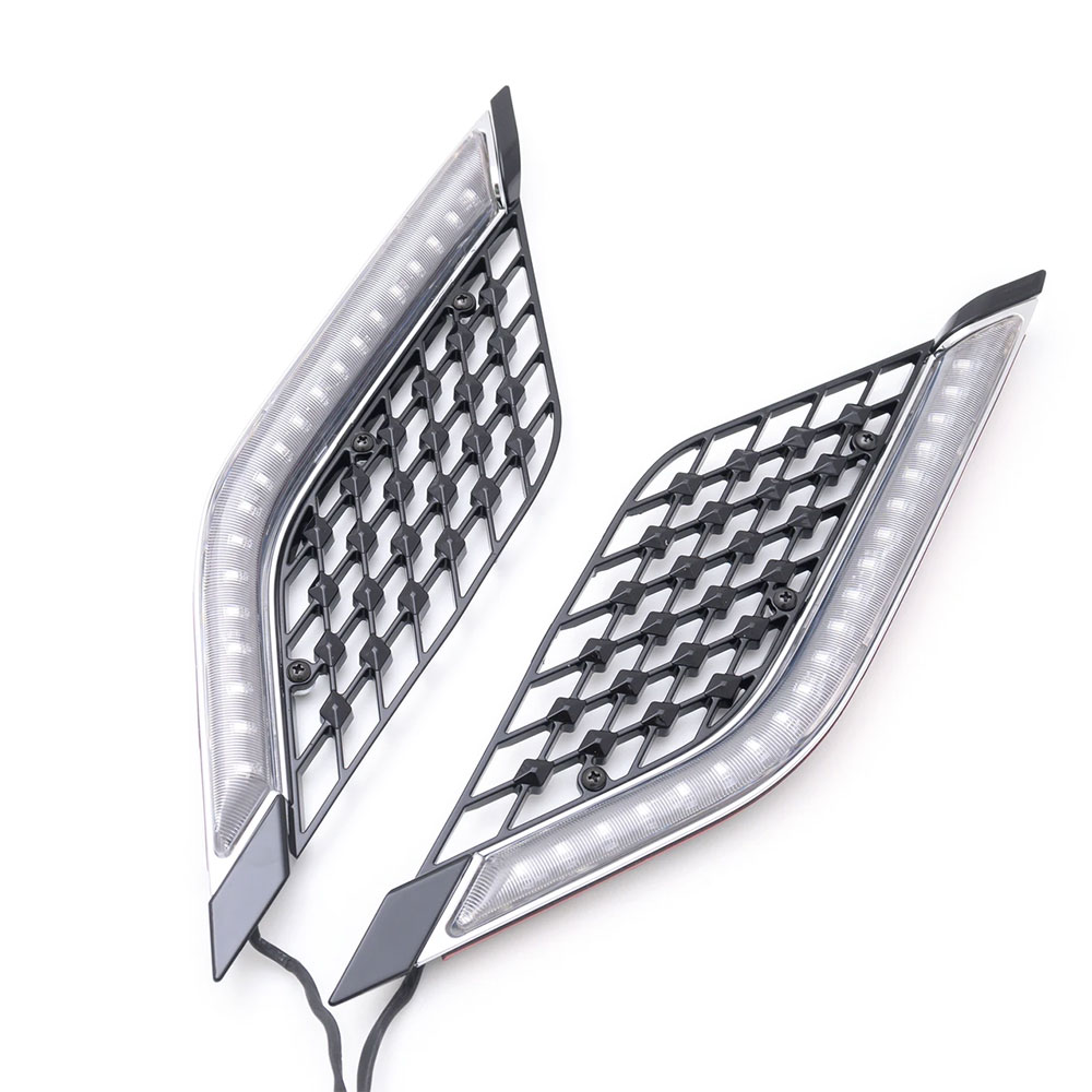 Goldstrike LED Lighted Radiator Grill Panels 2018-2020,Black ...